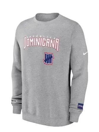 FANATICS World Baseball Classic X Undefeated Dominican Republic Crewneck Sweatshirt - Heather Grey