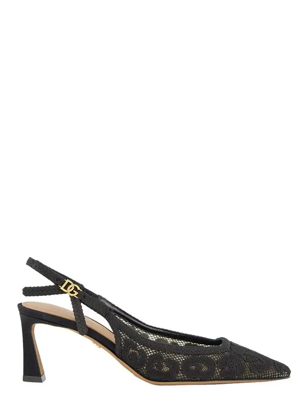 Dolce & Gabbana Lace Slingback Pumps - Black