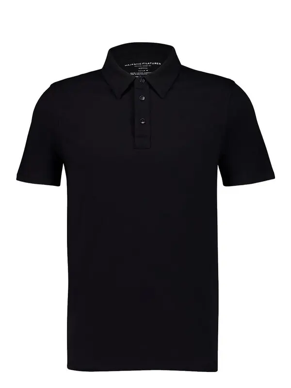 Majestic Filatures Organic Cotton Polo Shirt - Black