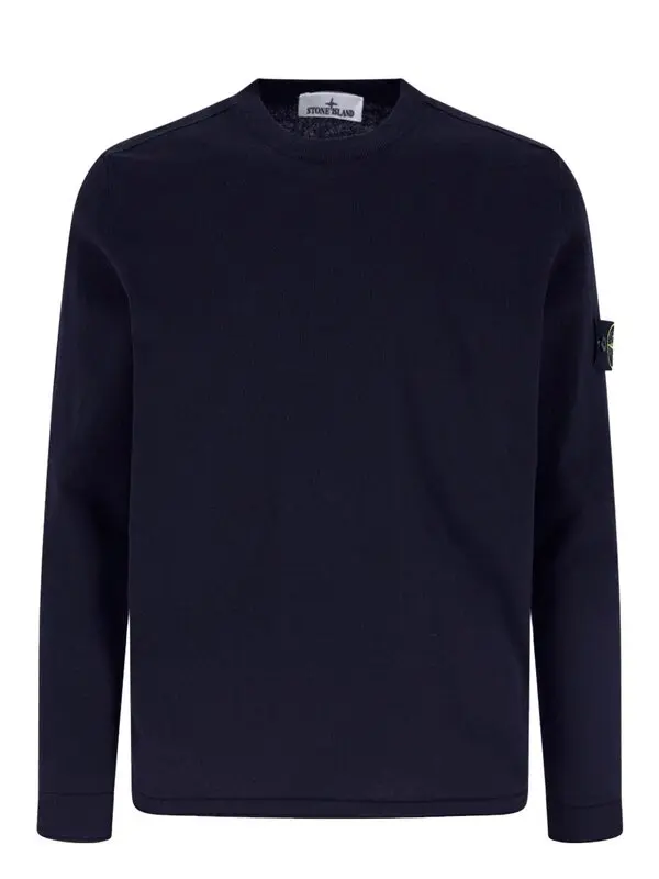 Stone Island Cotton "compass" Sweater - Blue