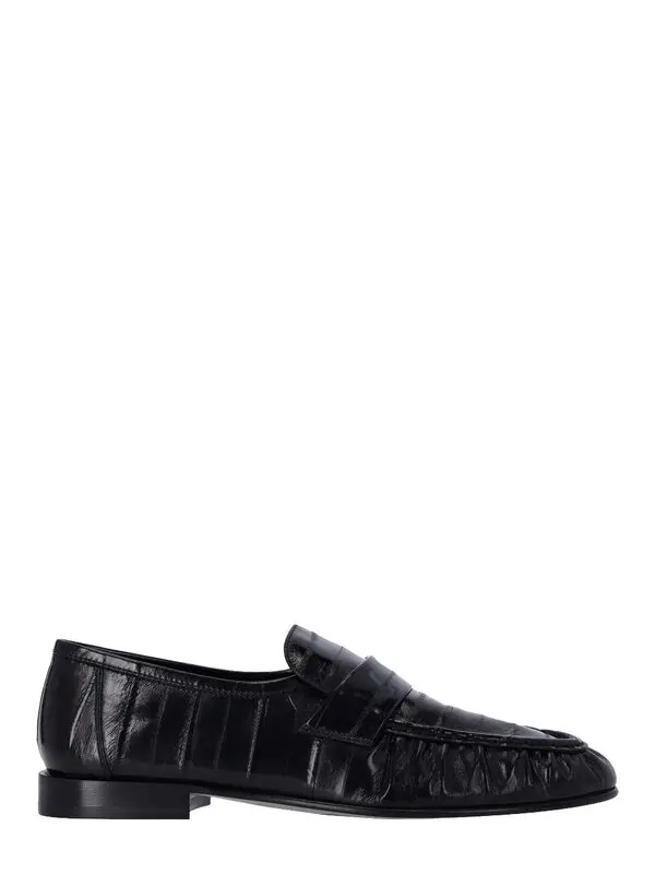 THE ROW Soft Loafers - Black
