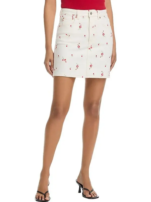Rails Burbank Denim Skirt - Ecru Romantic Floral