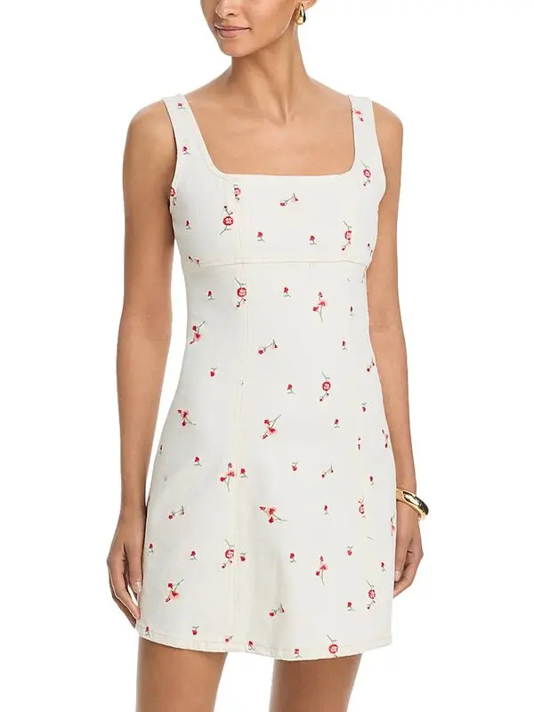 Rails Altadena Floral Embroidered Mini Dress - Ecru Romantic Floral