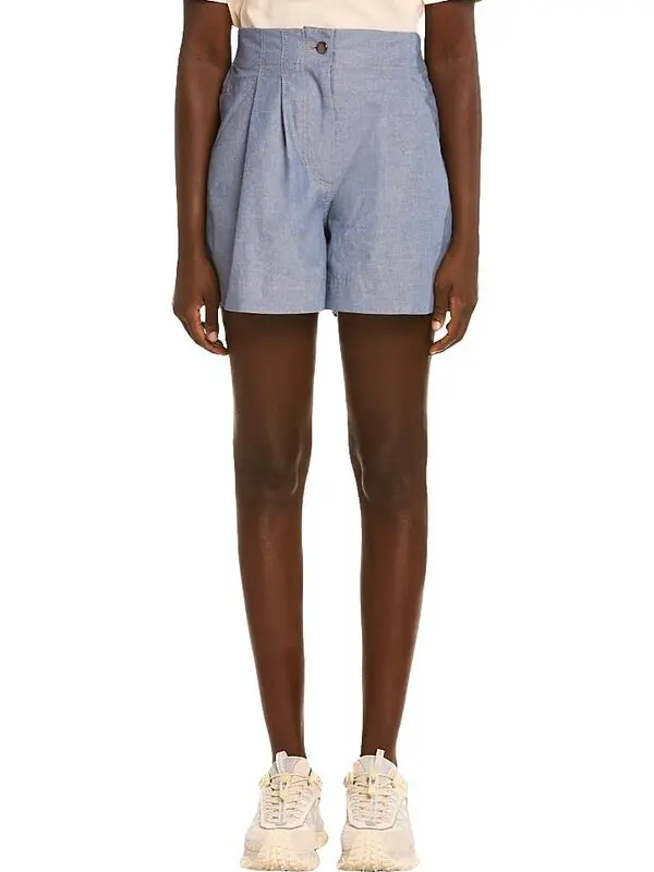 Moncler Pleated Shorts - Medium Blue
