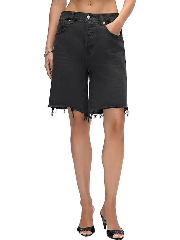 RE/DONE 90s Comfy Mid-rise Denim Shorts - Washed Black