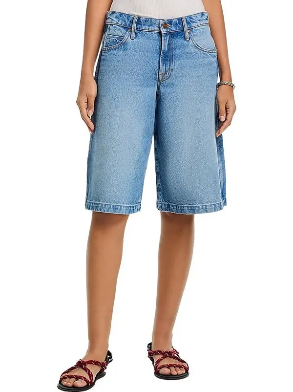 MOTHER The Rigatoni Carpenter Denim Shorts - Jello Shots