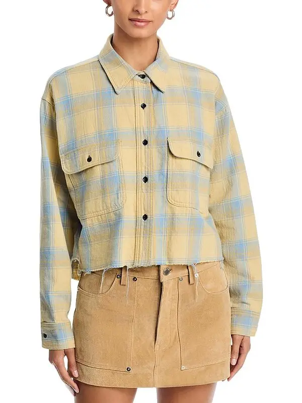ASKK NY Crosby Flannel Shirt - Yellow Plaid