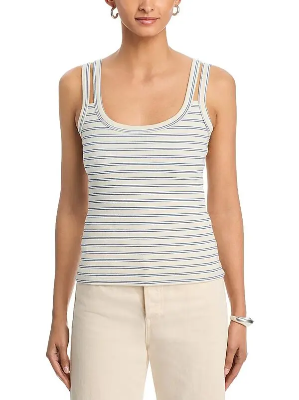ASKK NY Double Strap Tank Top - Double Stripe