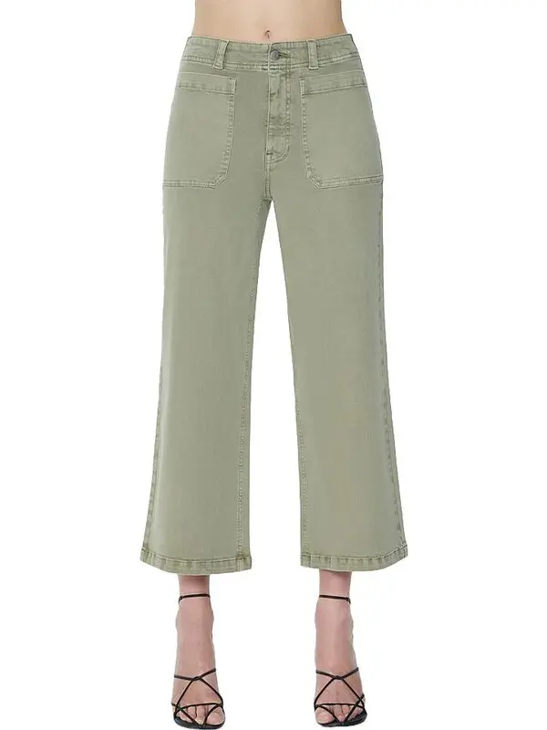 PISTOLA Zooey Patch Pocket Utility Jeans - Slate Green