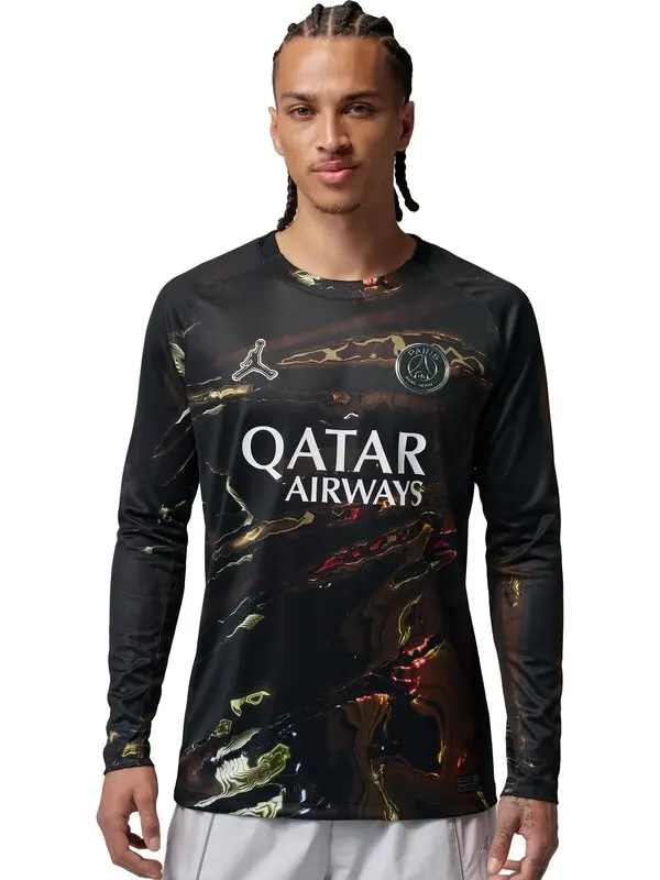 JORDAN Paris Saint-germain 2026 Stadium Night Edition Dri-fit Soccer Long-sleeve Replica Jersey - Black