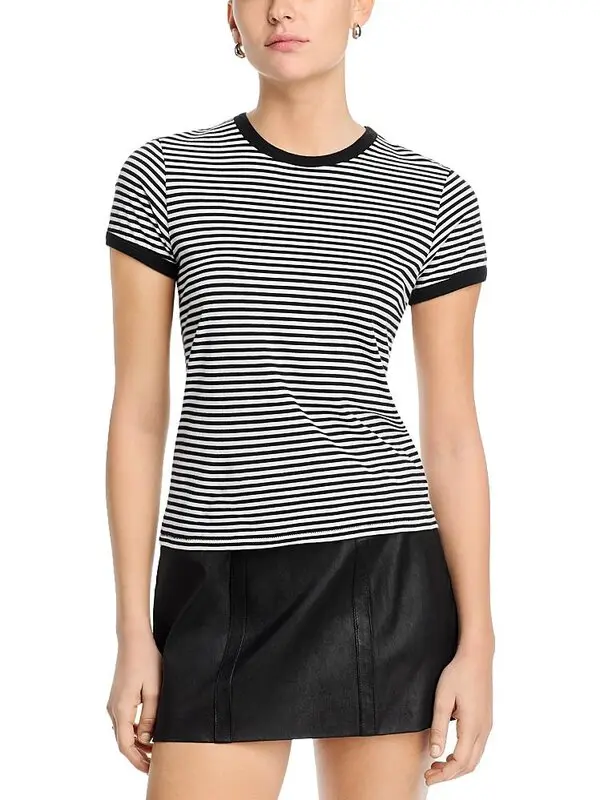 FRAME The Ringer Baby Tee - Black Multi