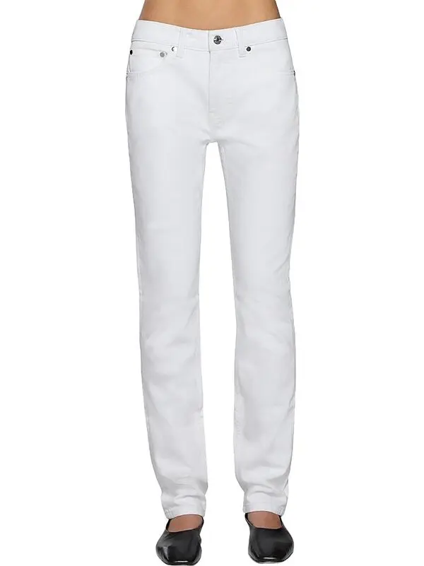 EB DENIM Mid-rise Skinny Jeans - White