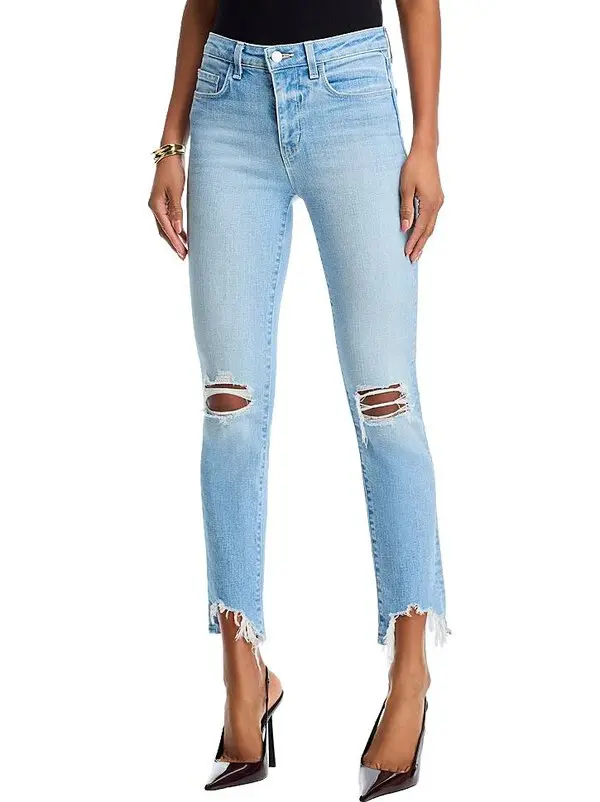 L'Agence High Line High Rise Skinny Jeans - Rosedale Destruct