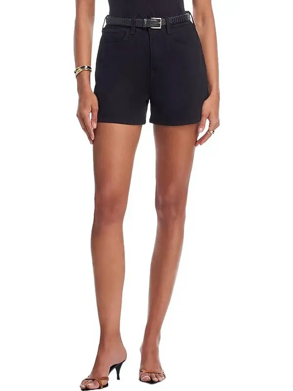 L'Agence Lissania Ultra High Rise Jean Shorts - Noir