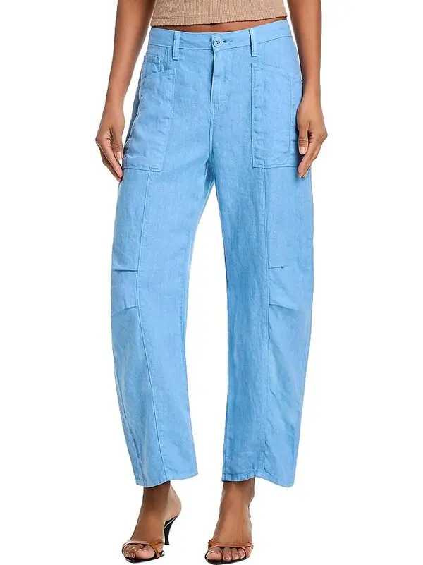 L'Agence Cody Linen High-rise Rodeo Pants - Allure Blue