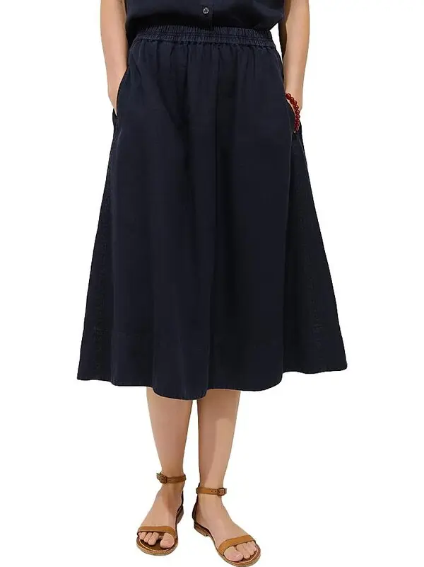 ALEX MILL Maddie Linen Skirt - Dark Navy