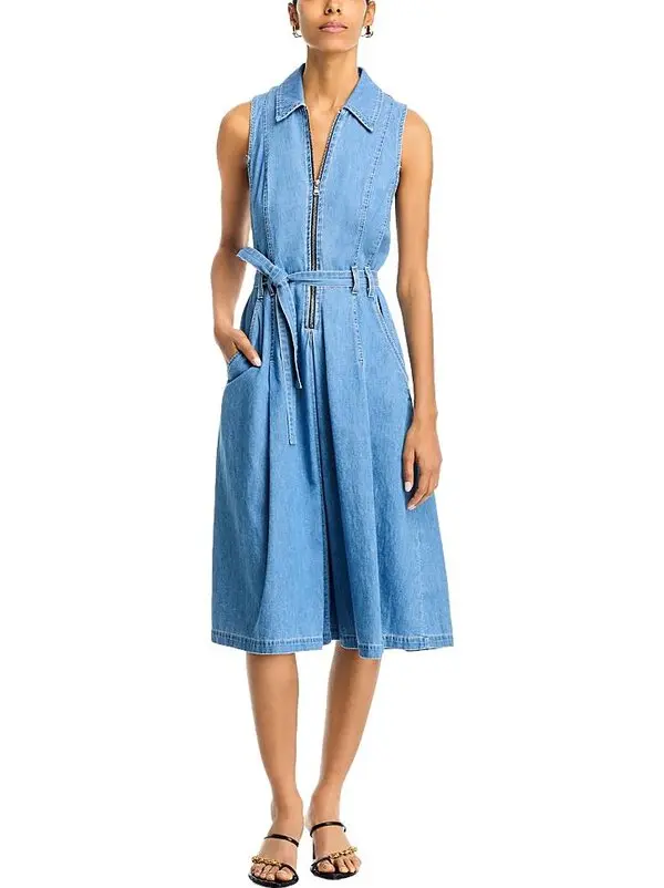 L'Agence Kieran Belted Shirt Dress - Oracle