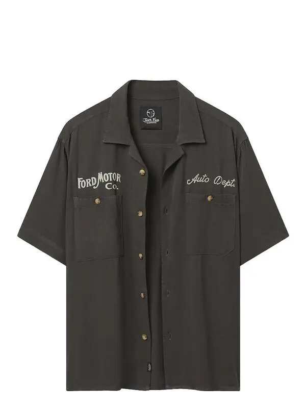 Junk Food Clothing Ford Motor Co. Camp Shirt - Vintage Black