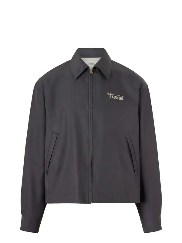 Visvim Kluane Logo-embroidered Blouson Jacket - Charcoal