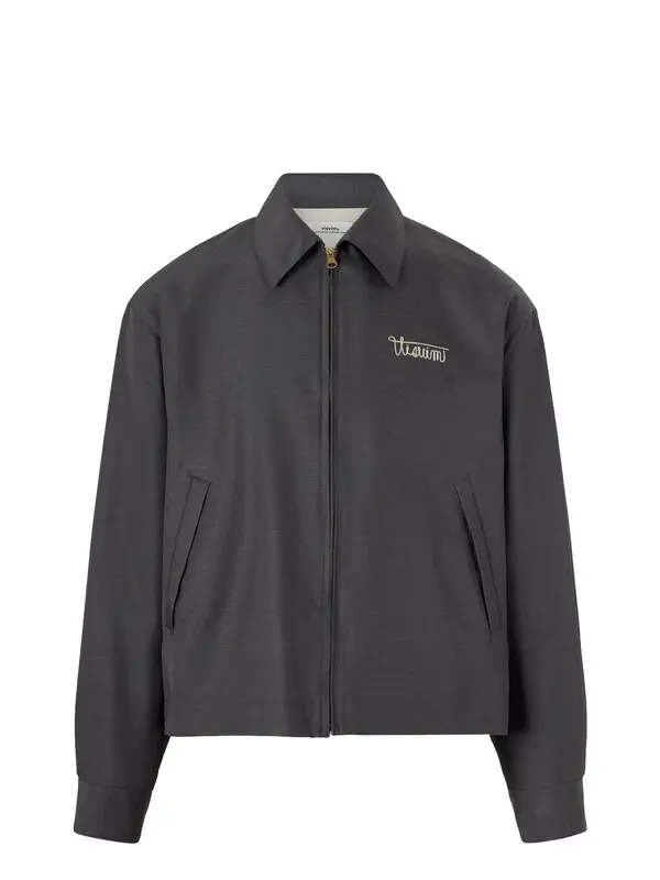 Visvim Kluane Logo-embroidered Blouson Jacket - Gray