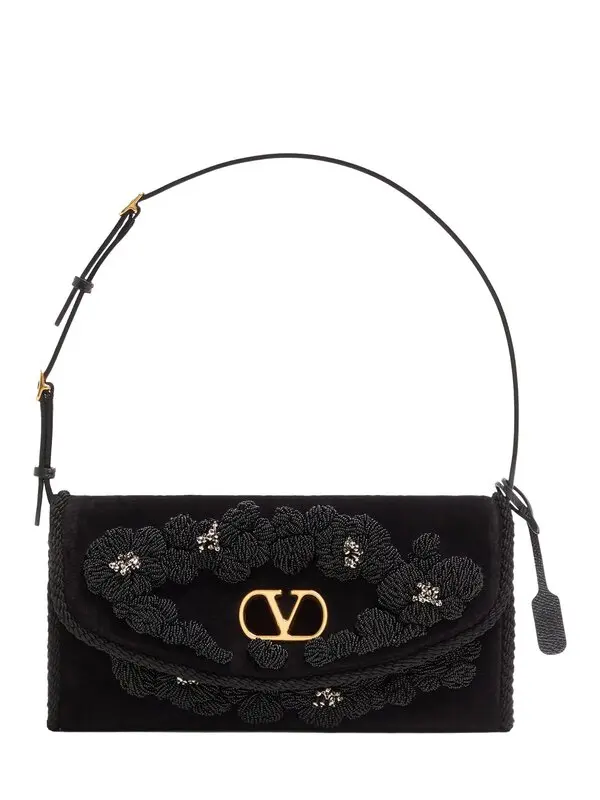 Valentino Garavani Small Devain Shoulder Bag - Black