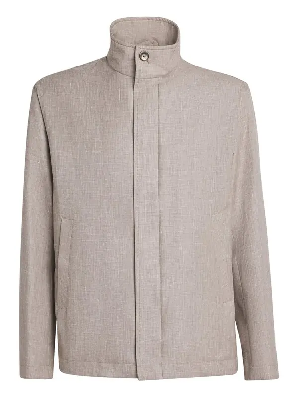 Herno Linen-wool-silk Jacket - Beige