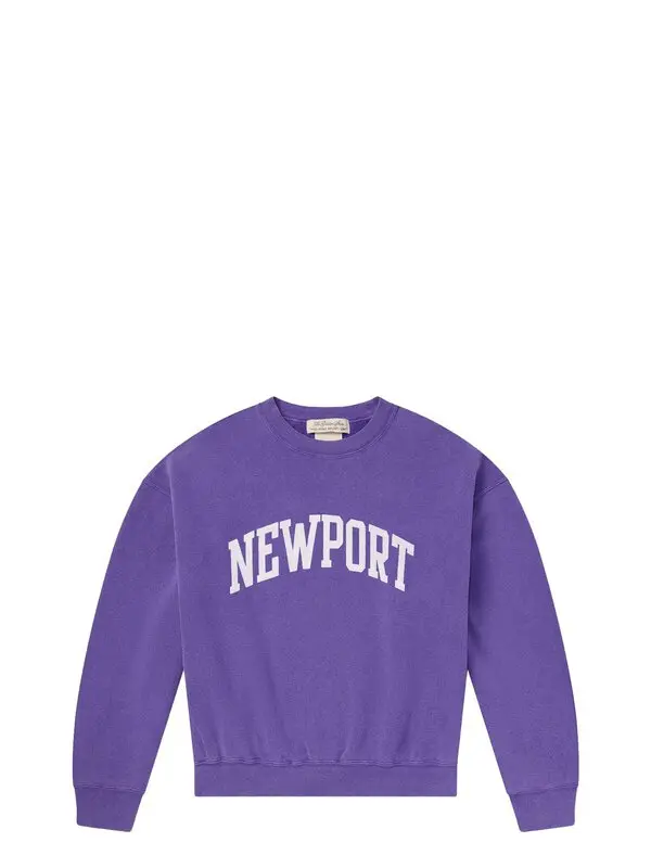 REMI RELIEF Printed Cotton-jersey Sweatshirt - Purple