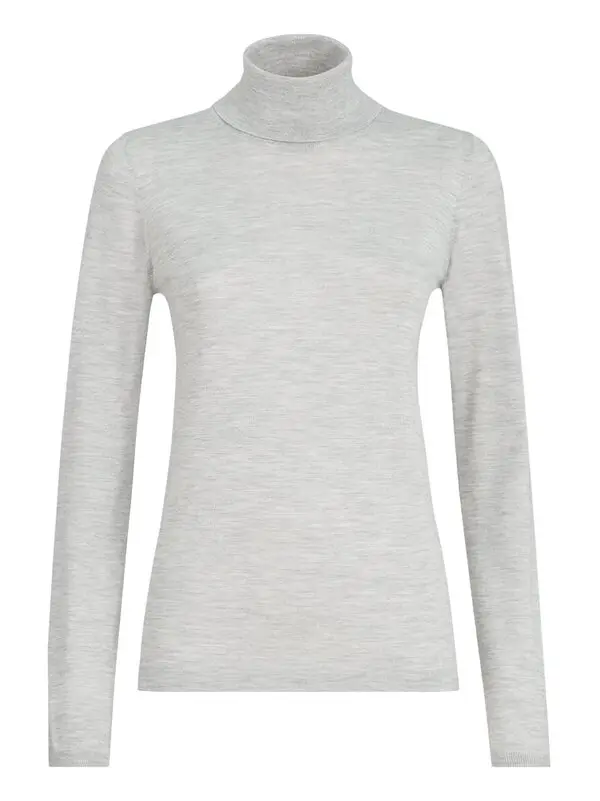 Brunello Cucinelli Cashmere-silk Rollneck Sweater - Grey