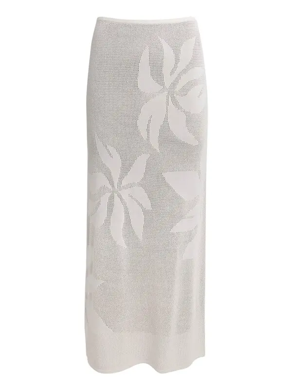 SIR. Knitted Solange Midi Skirt - Ivory