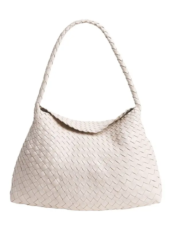 Dragon Diffusion Leather Woven Santa Maria Shoulder Bag - Ivory