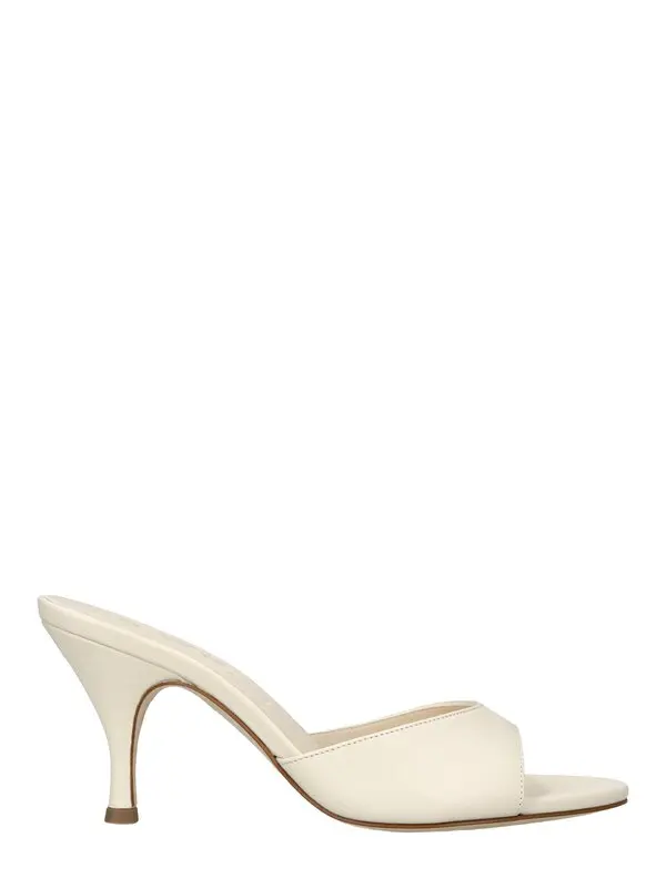 AeydĒ Leather Samia Heeled Mules 75 - Ivory