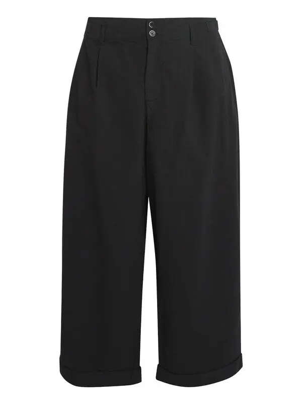 Barena Venezia Cotton Crinkle Wide-leg Trousers - Black