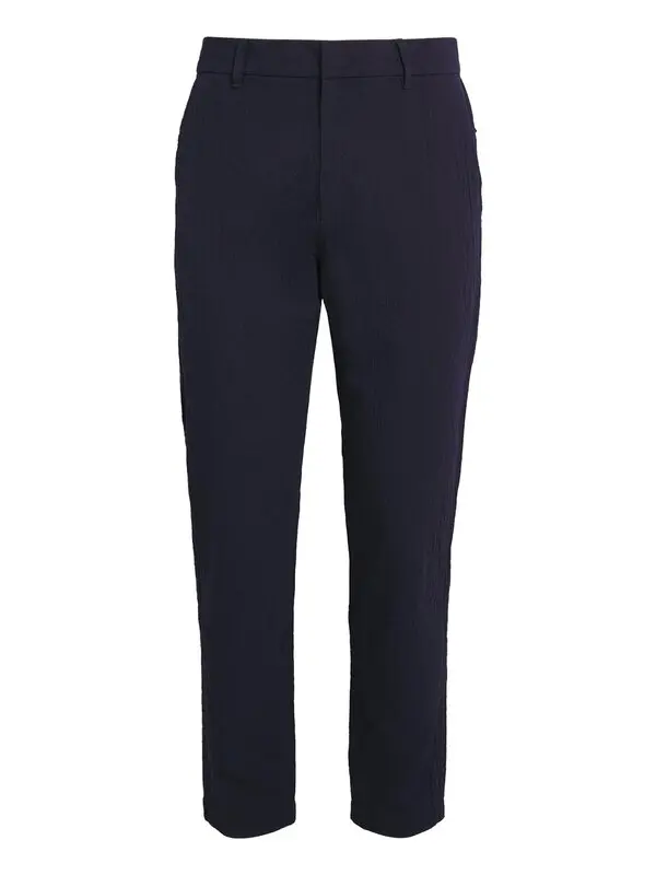 Barena Venezia Cotton-blend Crinkle Trousers - Navy