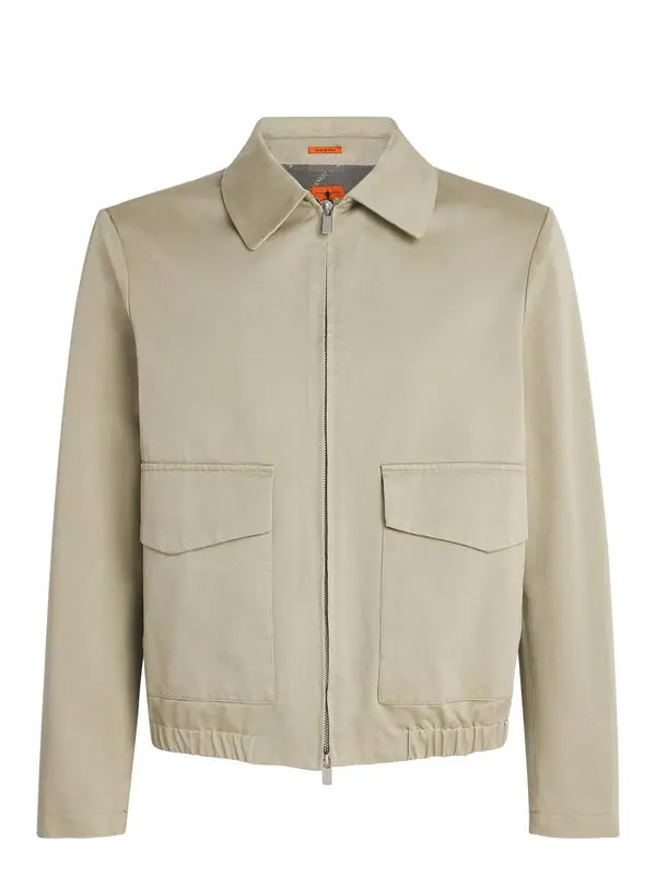 Barena Venezia Cotton Collar Bomber Jacket - Beige