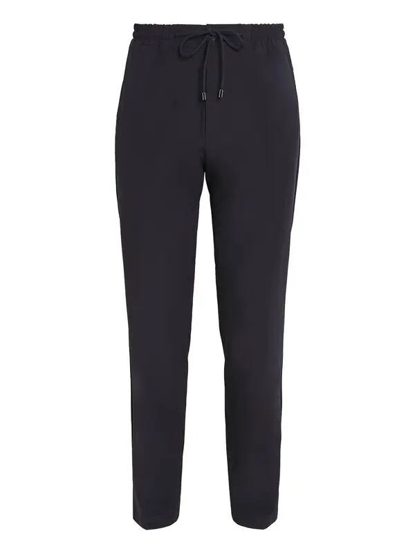 Pal Zileri Stretch-virgin Wool Drawstring Trousers - Navy