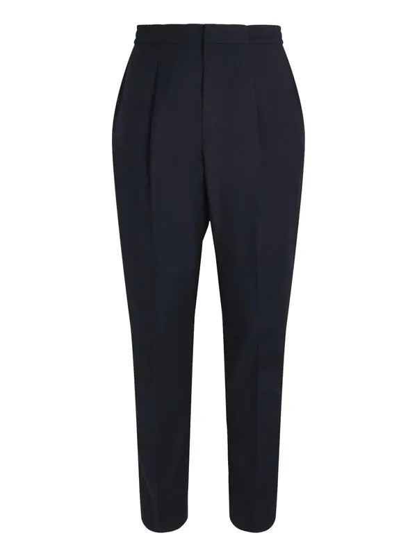 Officine Générale Wool Drew Drawstring Trousers - Navy