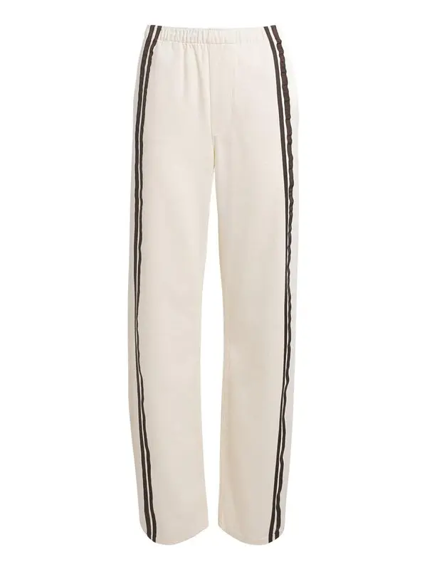 Rag & Bone Stripe Logan Relaxed Jeans - Ivory