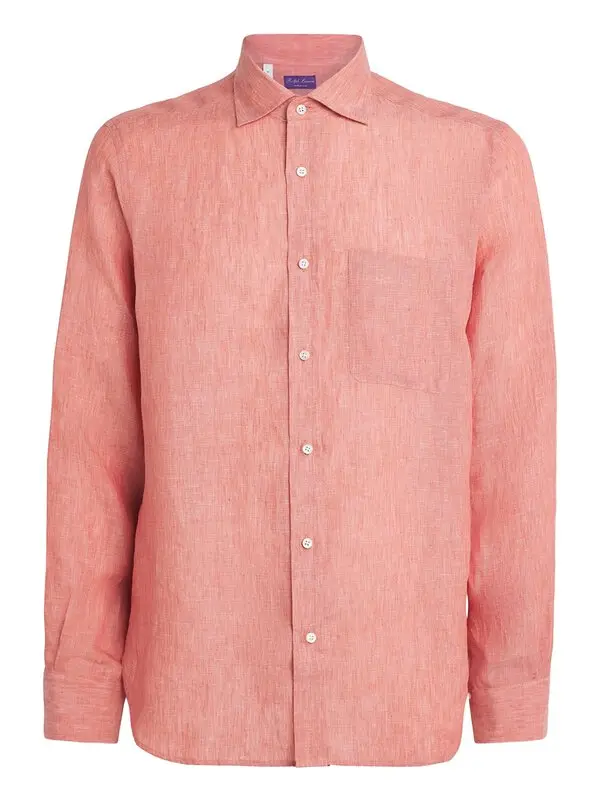 Ralph Lauren Purple Label Linen Long-sleeve Shirt - Pink