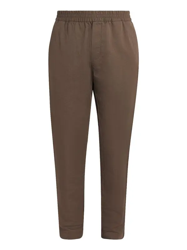Sunspel Cotton-linen Straight Trousers - Brown