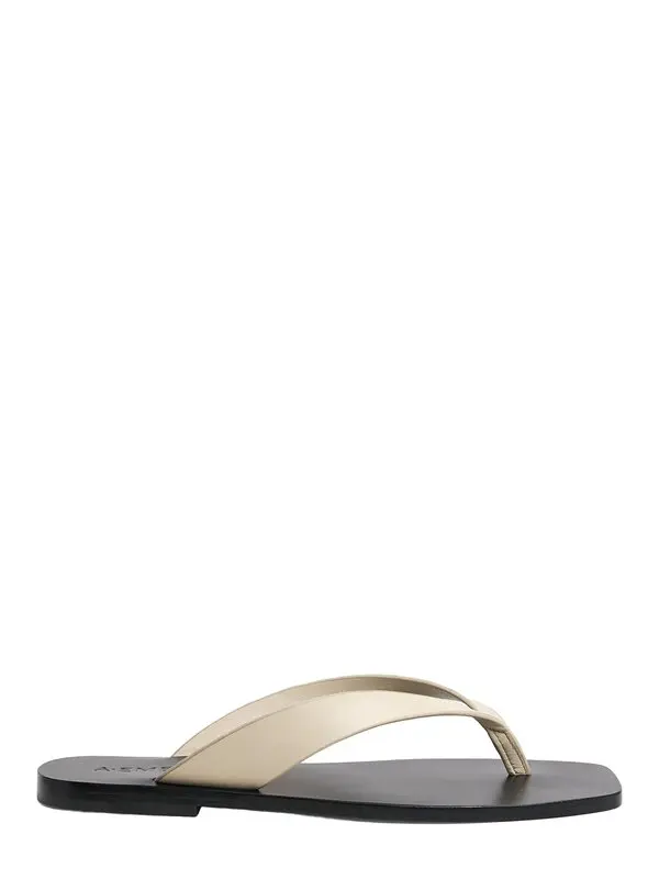 A.emery Leather Kinto Flip-flops - Ivory