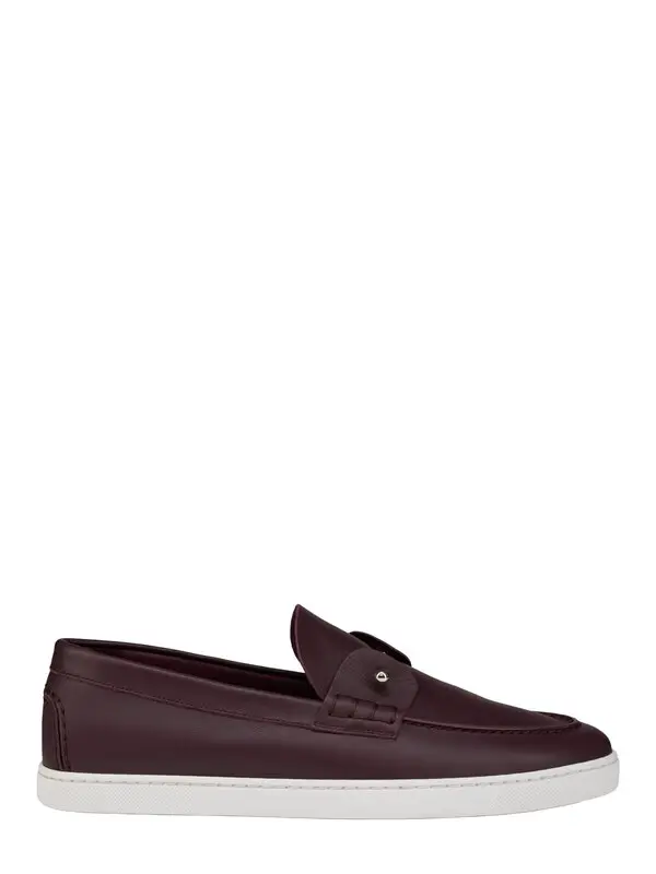 CHRISTIAN LOUBOUTIN Chambeliboat Leather Loafers - Red