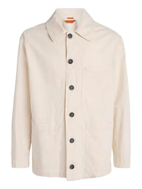 Barena Venezia Cotton Crinkle Overshirt - Ivory