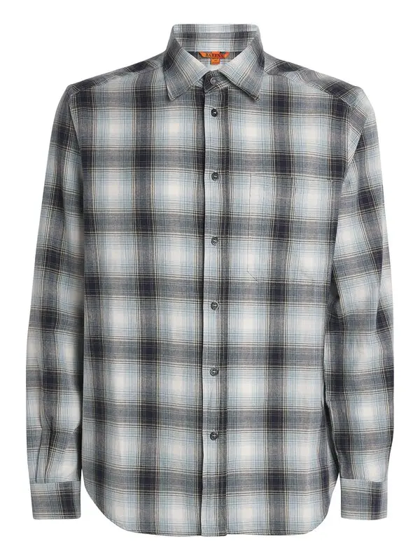 Barena Venezia Cotton Check Shirt - Navy