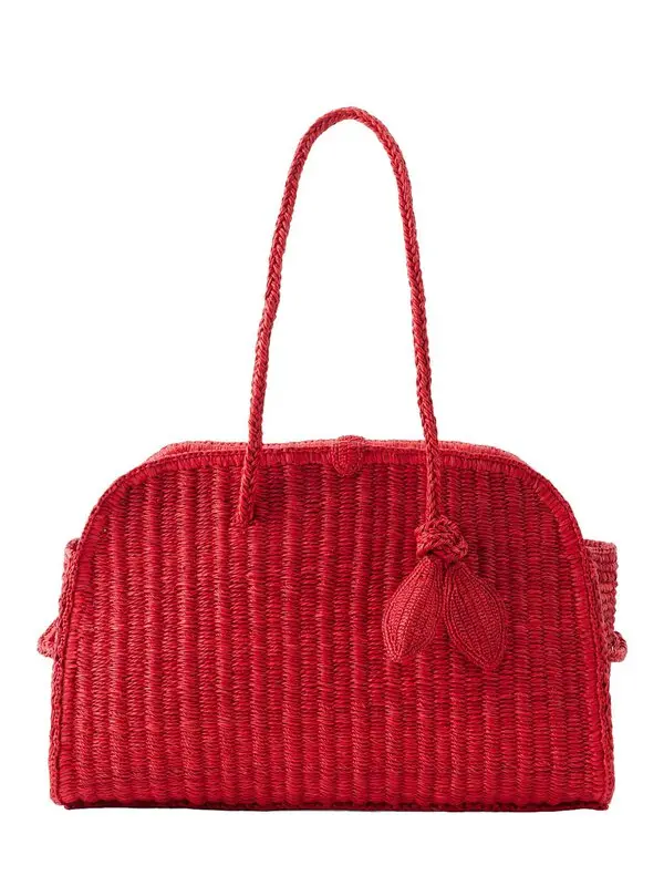 Jacquemus The Turismo Raffia Shoulder Bag - Red