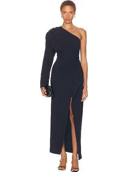 SRG Jessamine Asymmetrical One-shoulder Dress - Navy