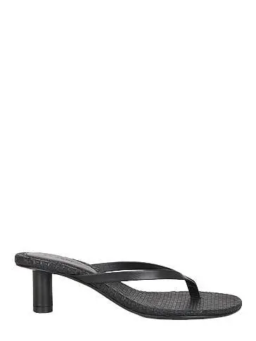 ST. AGNI Woven Thong Heeled Sandal - Black