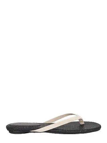 ST. AGNI Suede Woven Flip Flop - Rock