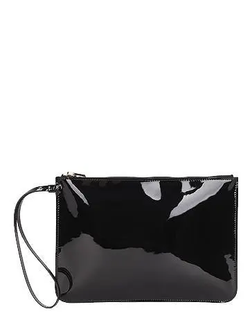 TOM FORD Patent Leather Zipped Wristlet Pouch - Black