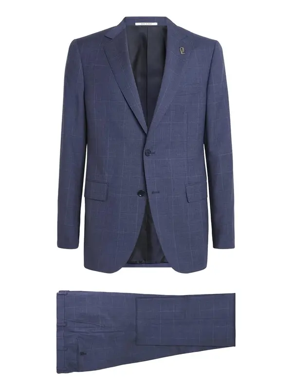 Pal Zileri Wool Check Vicenza 2-piece Suit - Blue