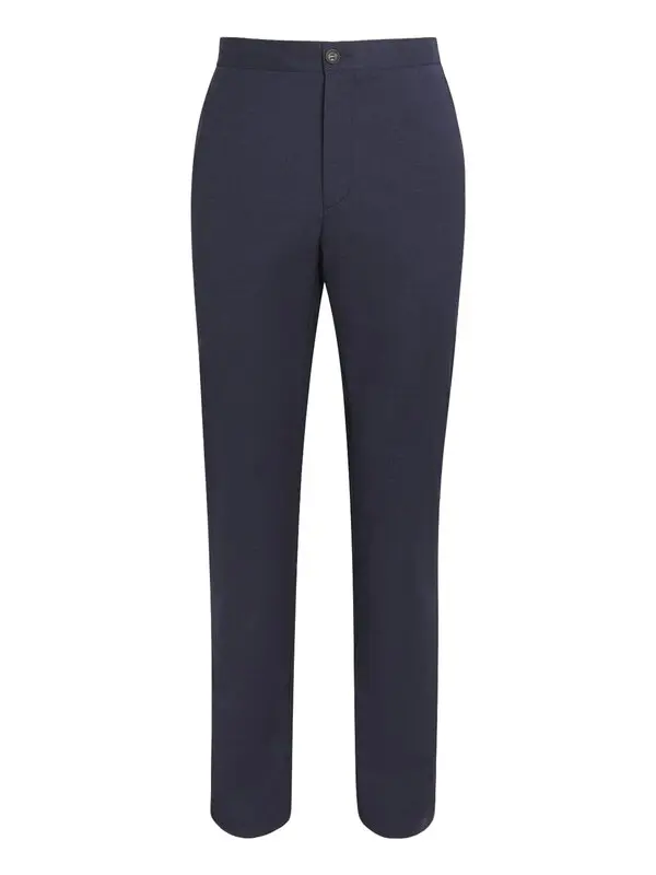 Pal Zileri Stretch-virgin Wool Half-elasticated Trousers - Blue